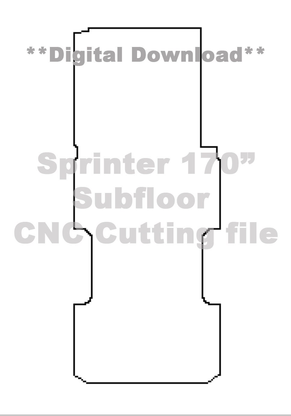 Sprinter Van 170" Subfloor CNC Cutting File Download - Etsy