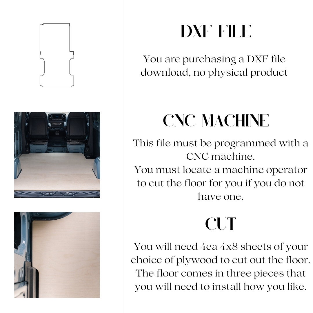 Sprinter Van 170" Subfloor CNC Cutting File Download - Etsy