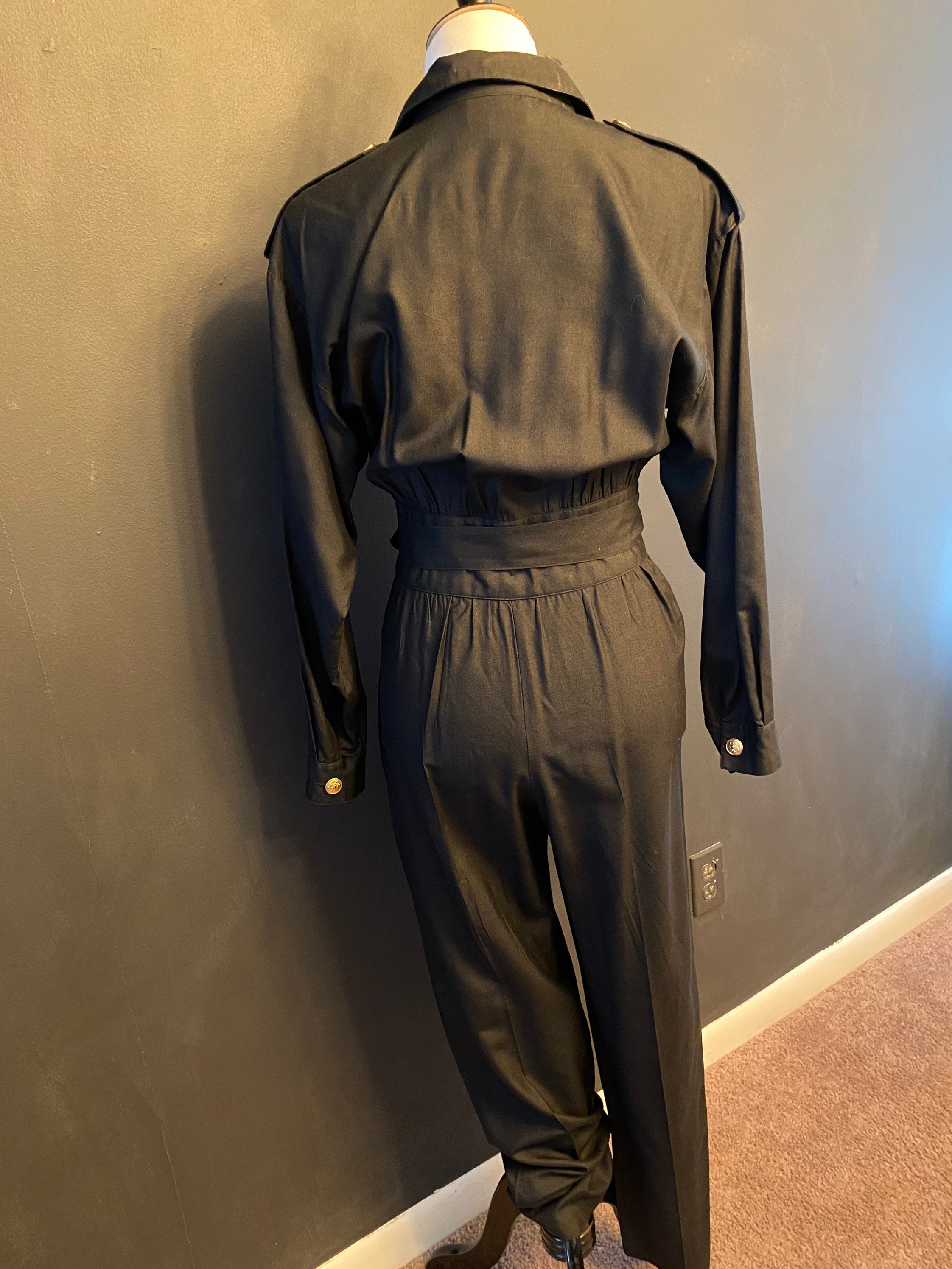 Mono de seda vintage mono de seda negro Frances Henaghan | Etsy