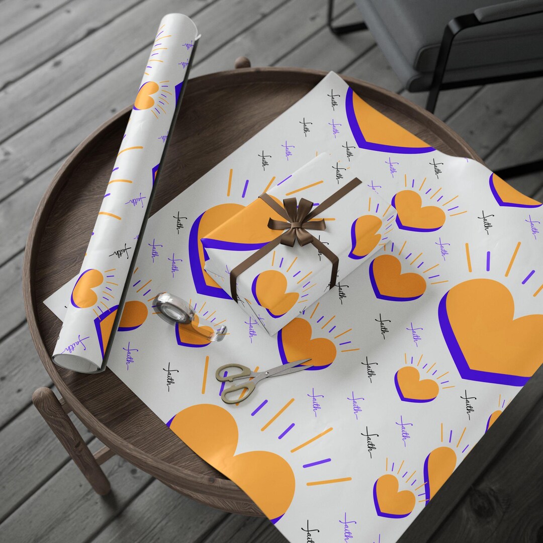 Faith Gift Wrapping Paper, Inspirational Scripture, Religious ...