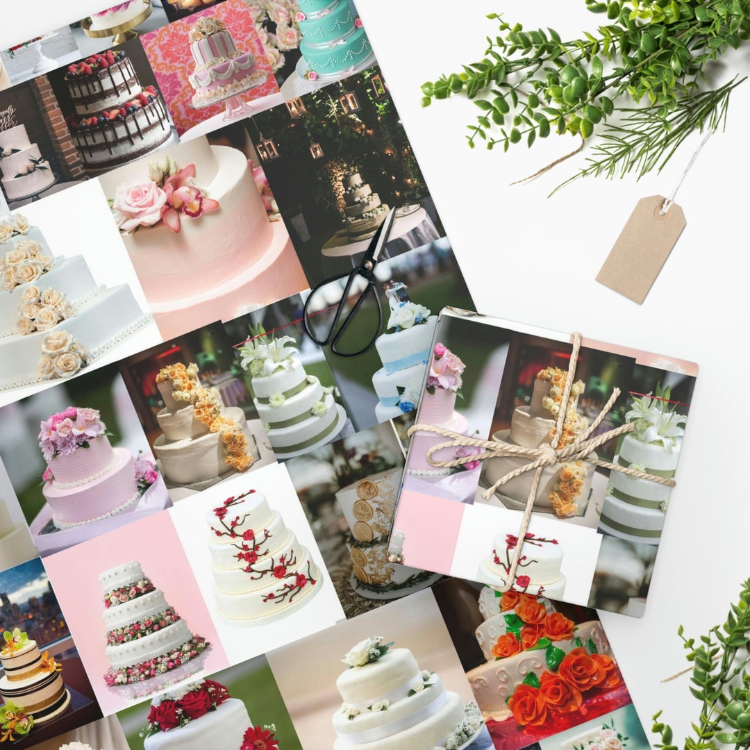 Wedding Gift Wrapping Paper, Cake Gift Wrapping, Luxury Gift Wrap ...
