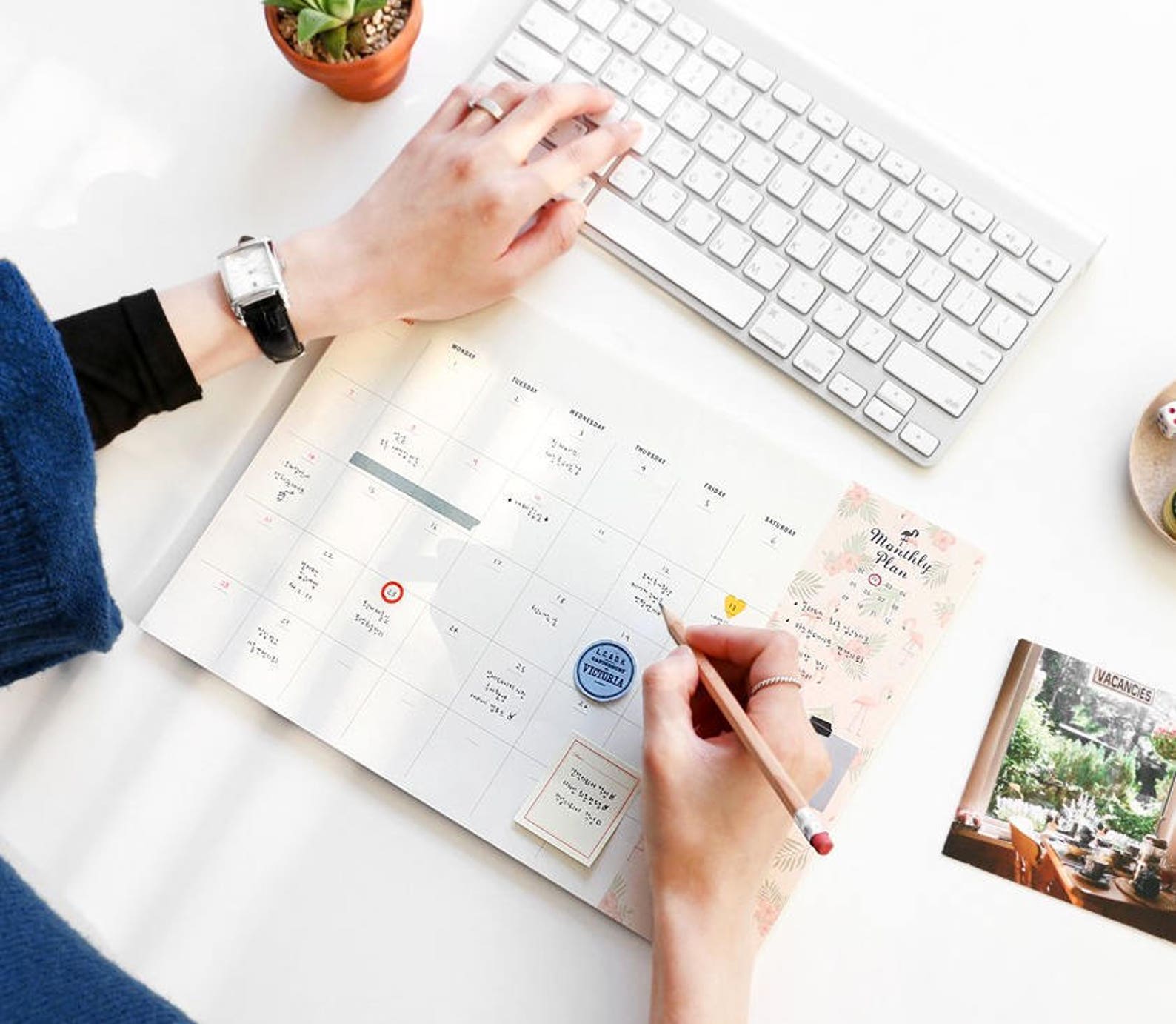 MONTHLY PLANNER NOTEPAD Monthly Schedule, Monthly Notepads, Memo Pad ...