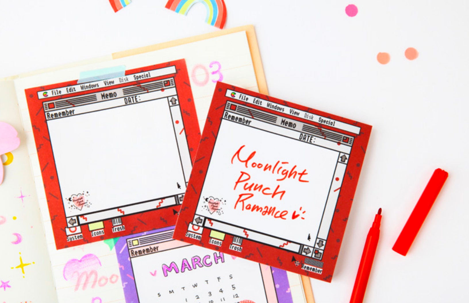 MEMO PAD Memo colorido Memopad Bloc de notas Bloc de - Etsy España