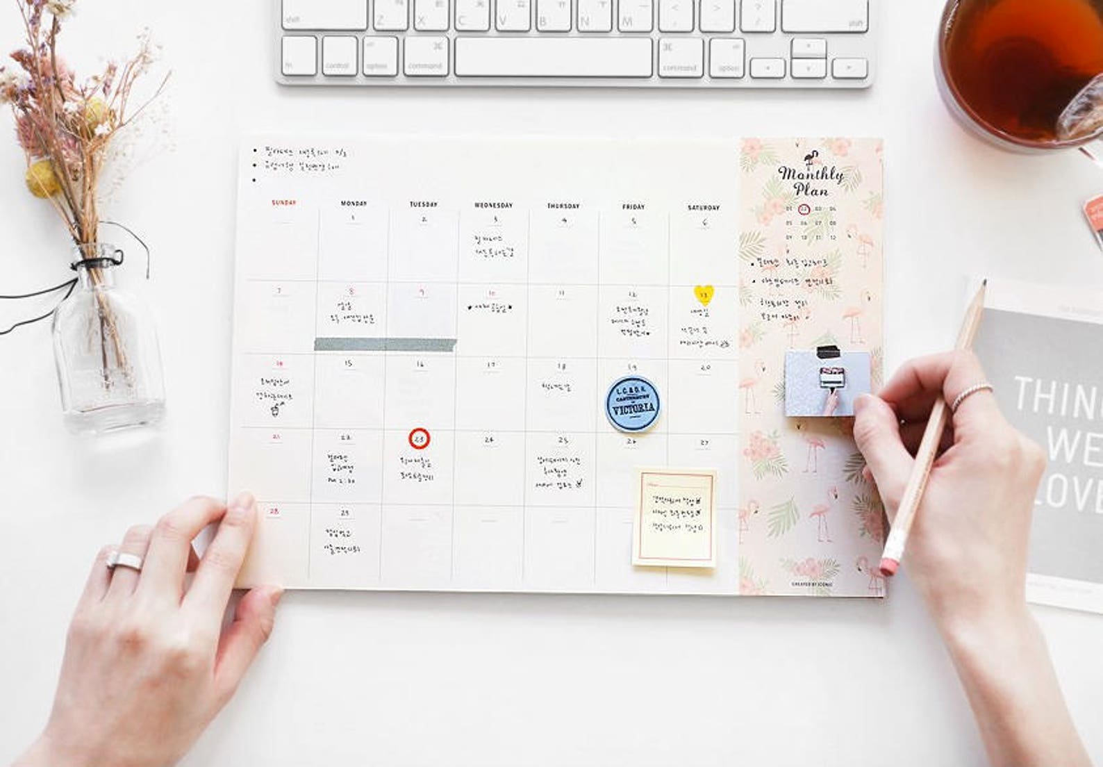 MONTHLY PLANNER NOTEPAD Monthly Schedule, Monthly Notepads, Memo Pad ...