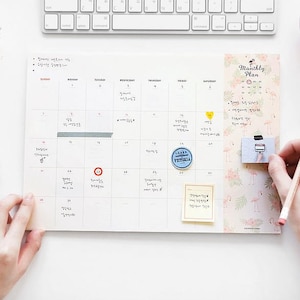 MONTHLY PLANNER NOTEPAD Monthly Schedule, Monthly Notepads, Memo Pad ...