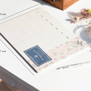 MONTHLY PLANNER NOTEPAD Monthly Schedule, Monthly Notepads, Memo Pad ...