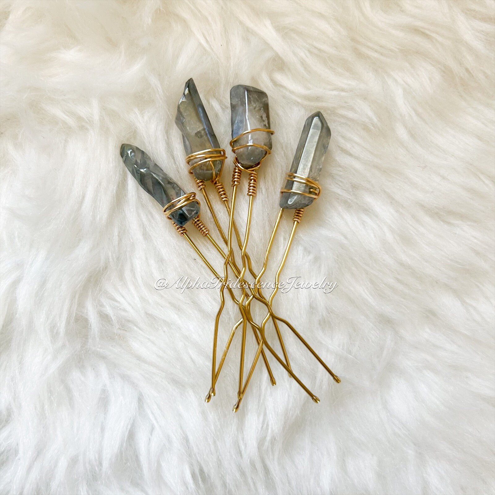 Crystal Hair Pins / Hair Accessories / Quartz - Etsy