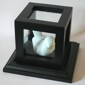 Black Wood and Glass Urn Display Box w/Personalization | Etsy