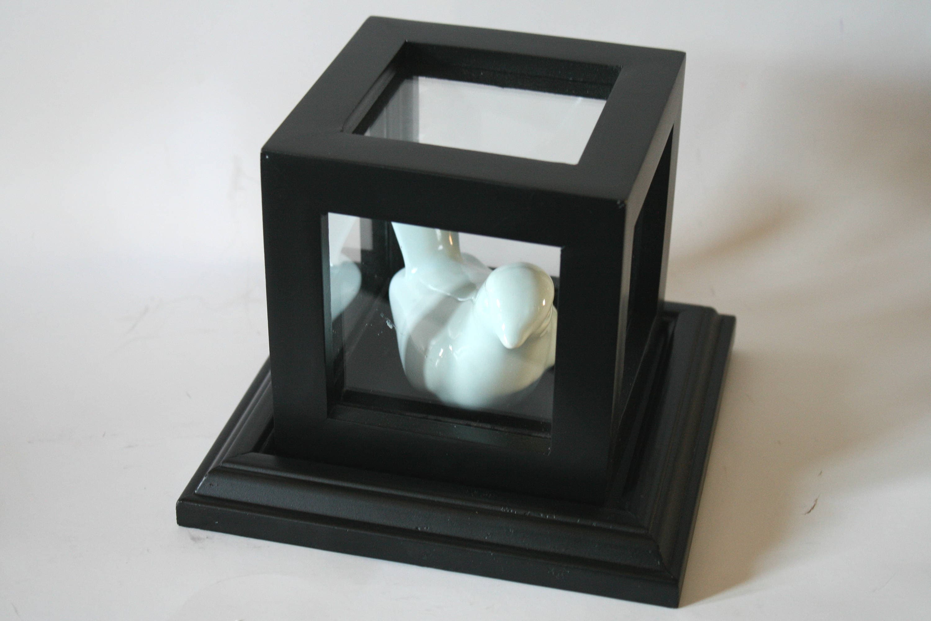 Black Wood and Glass Urn Display Box w/Personalization | Etsy