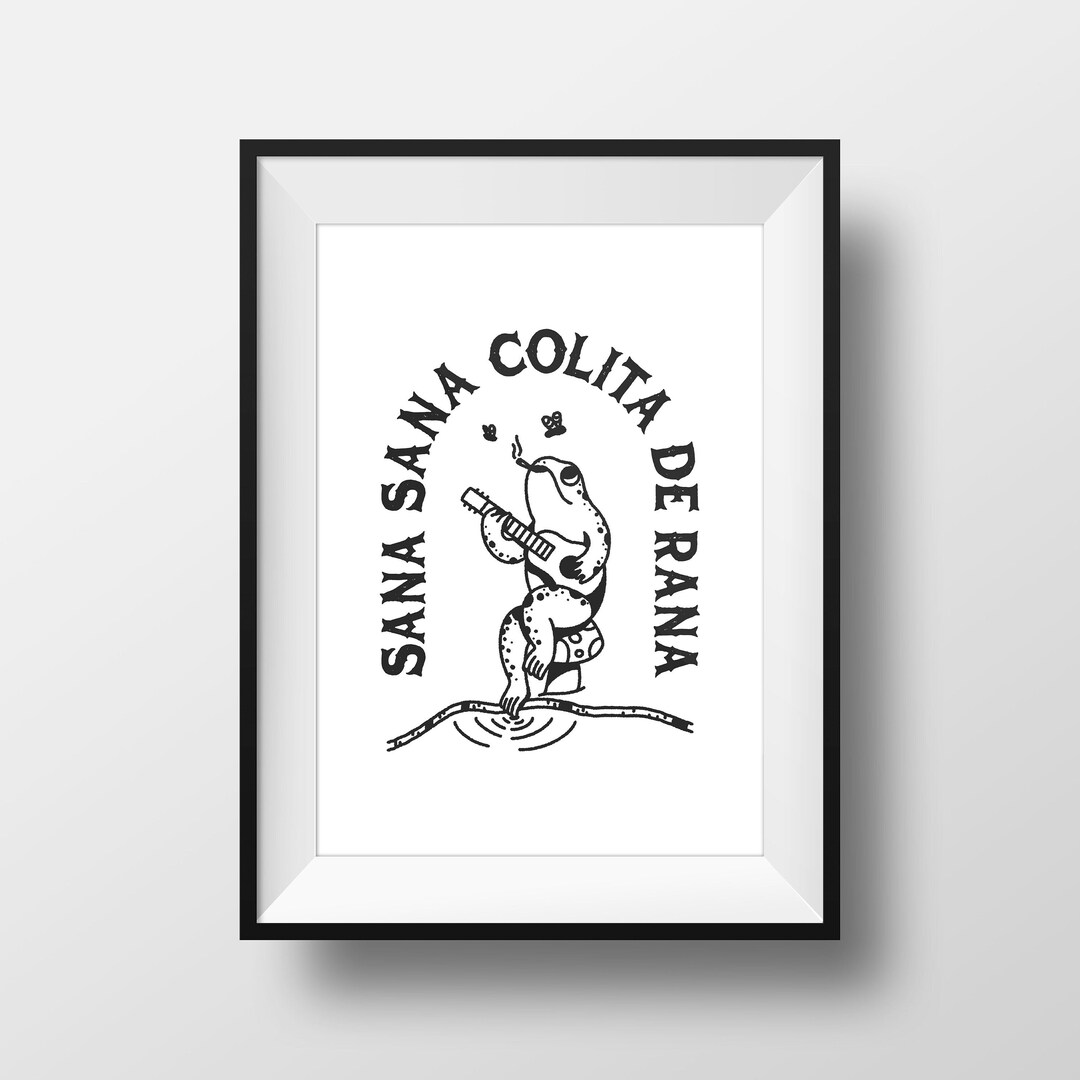 Frog Illustration Art Print | Sana Sana Colita De Rana | Spanish ...