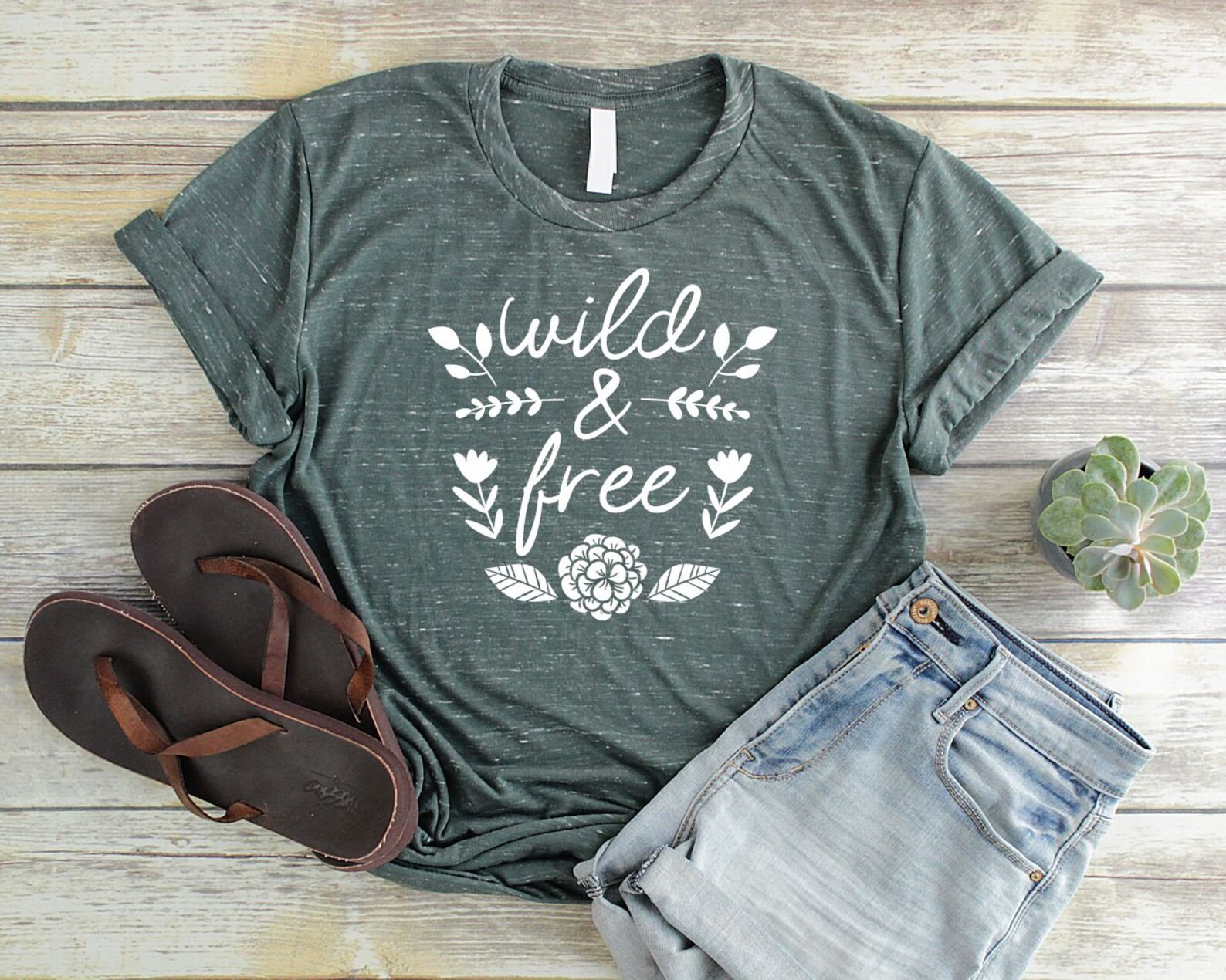Wild and Free Shirt Unisex Wild Shirt Flower Shirt Women Botanical ...