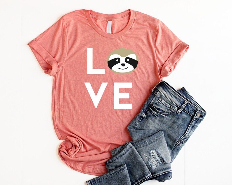 Sloth Love Shirt Unisex Sloth Valentine T Shirt Sloth Lovers - Etsy