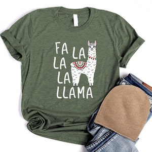 Fa La La La Llama Christmas Shirt Unisex Funny Christmas Shirt for ...
