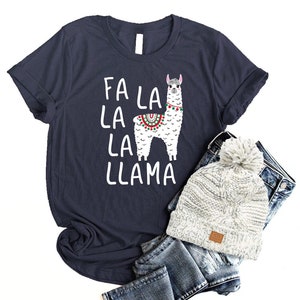 Fa La La La Llama Christmas Shirt Unisex Funny Christmas Shirt for ...
