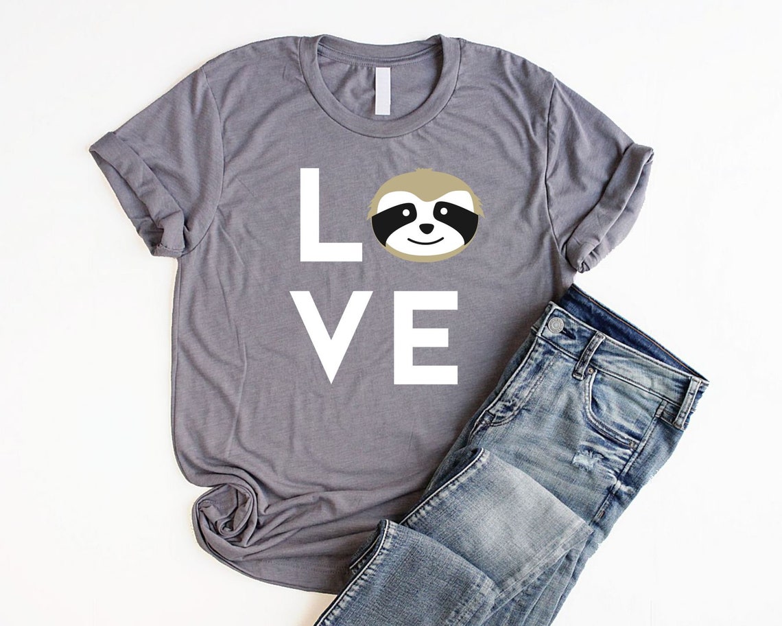 Sloth Love Shirt Unisex Sloth Valentine T Shirt Sloth Lovers - Etsy