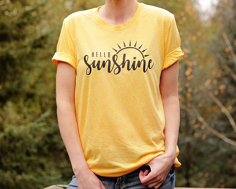 Sun Shirt Hello Sunshine Shirt Unisex Hello Shirt Graphic Tees for ...