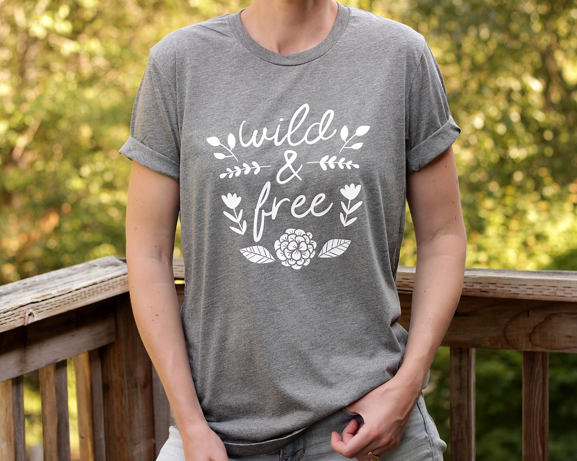 Wild and Free Shirt Unisex Wild Shirt Flower Shirt Women Botanical ...