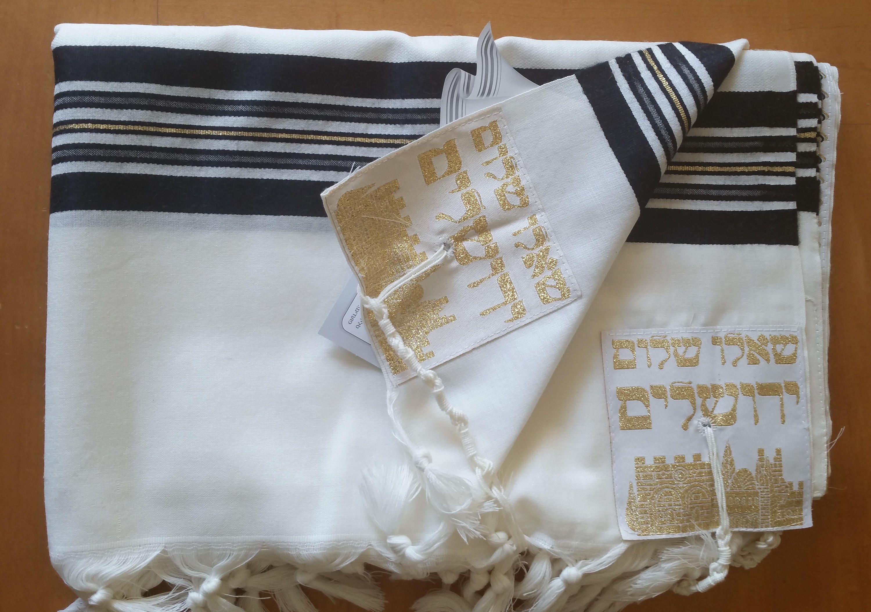 Jewish TALLIT 100% WOOL Prayer Shawl Ultra Kosher Tallis Tzitzit ...