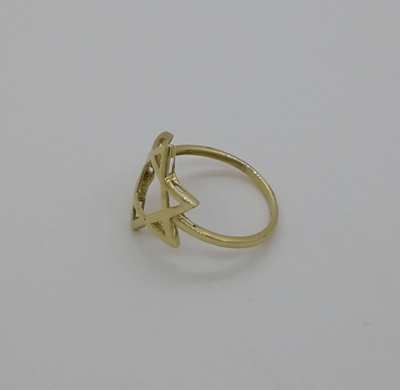 Star of David Gold Ring 14k Magen David Jewelry Authentic Jewish ...