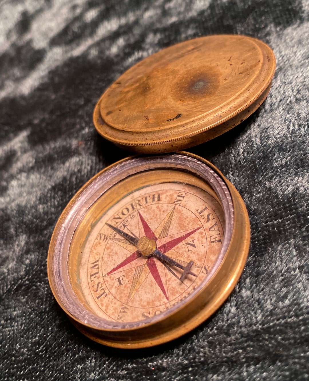 Antique Pocket Compass Made in Germany - Etsy