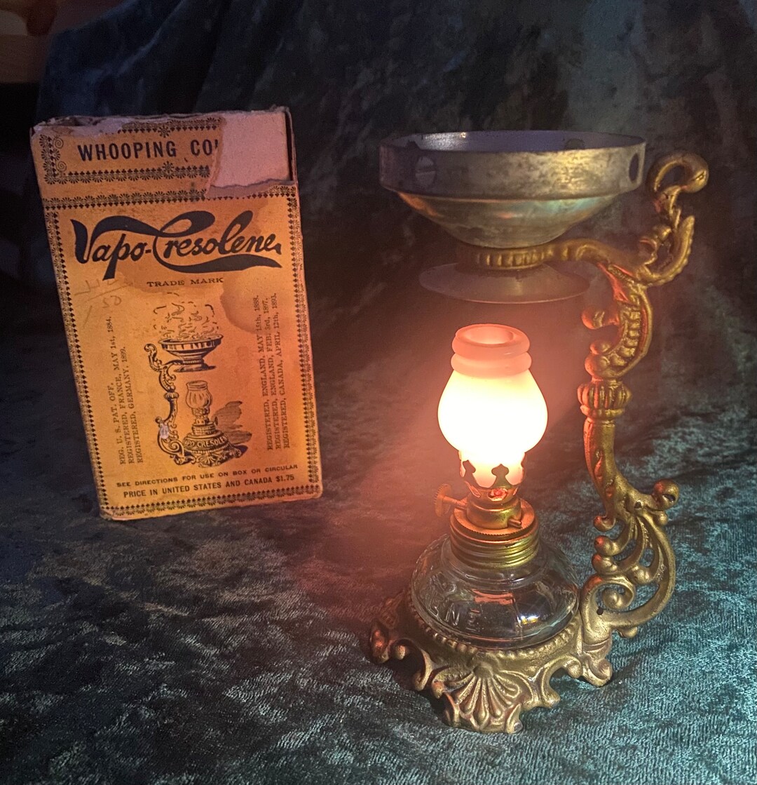 Antique Cresolene Vaporizer Oil Lamp W/ Box Instructions - Etsy