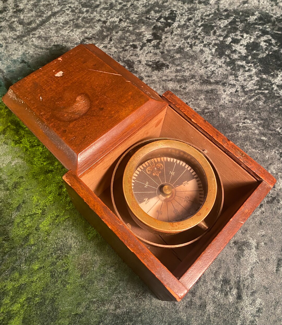 Antique Nautical Floating Card Compass Made in England - Etsy