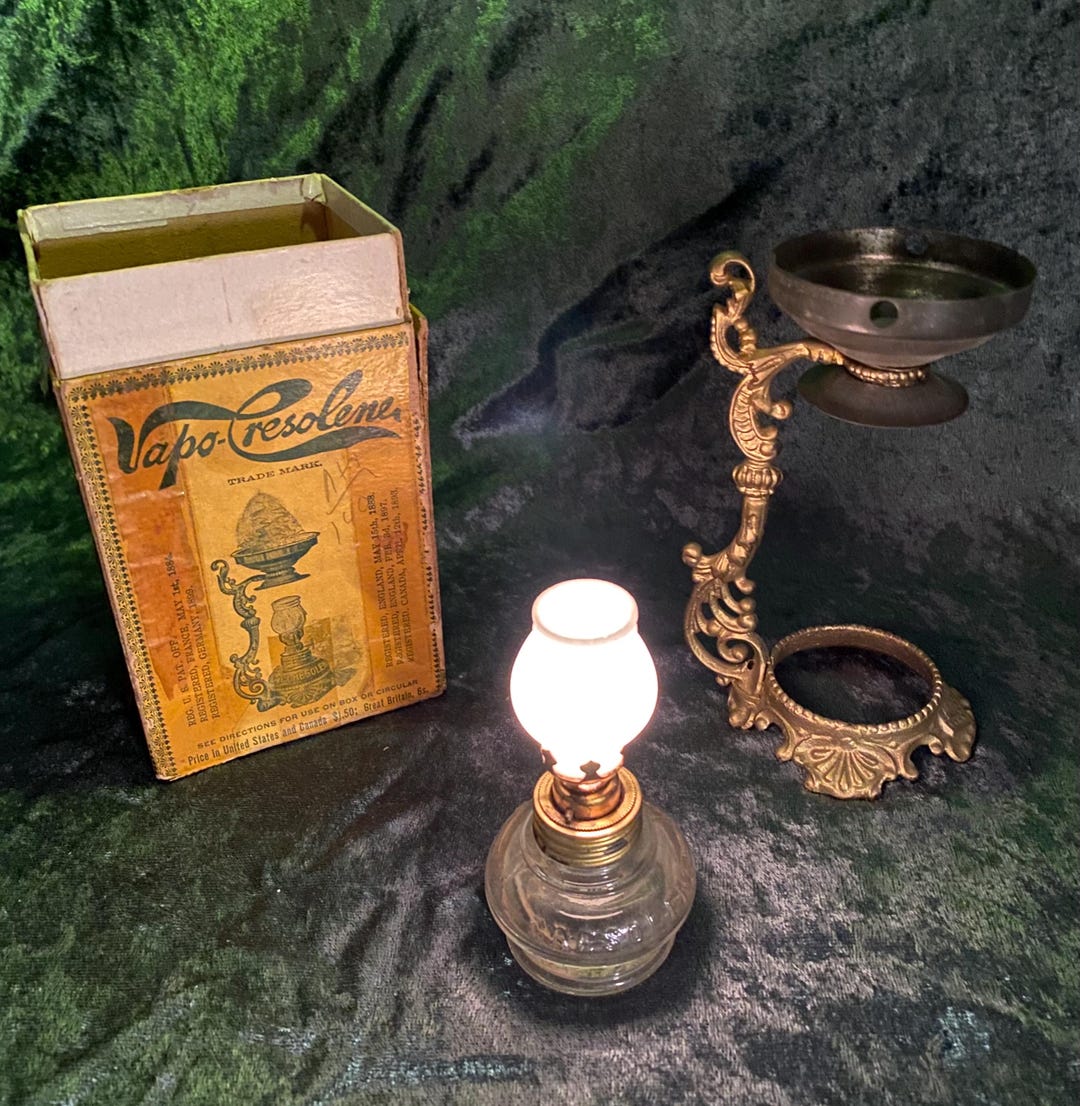 Antique Cresolene Vaporizer Oil Lamp and Original Box - Etsy