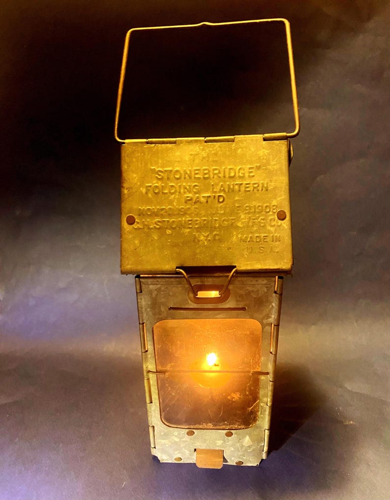 Vintage Stonebridge Folding Lantern Made În USA WW1 Era Pat. 1906 - Etsy