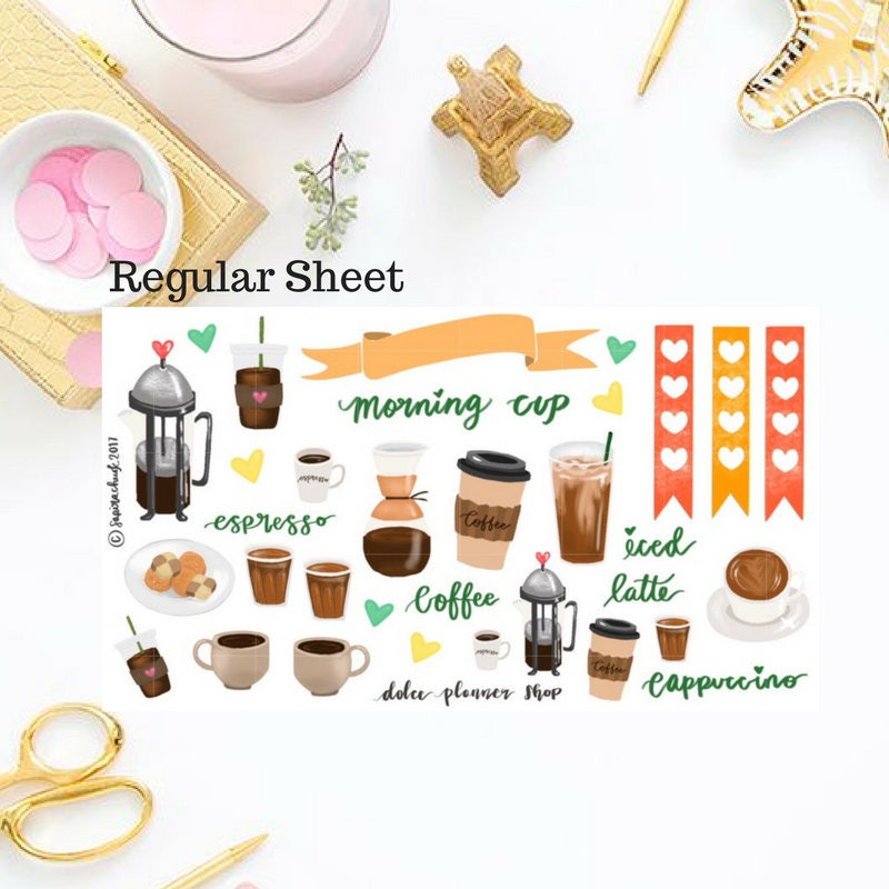 Coffee Time Sticker Happy Planner/passion | Etsy