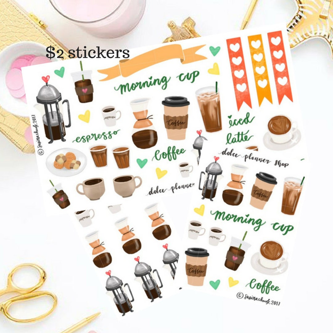 Coffee Time Sticker Happy Planner/passion - Etsy
