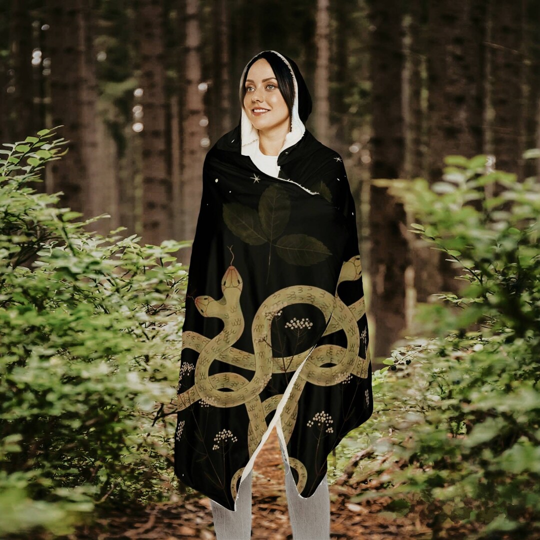 Snuggle Two Headed Snake Wearable Blanket | Nature Lover Snuggie | Dark ...
