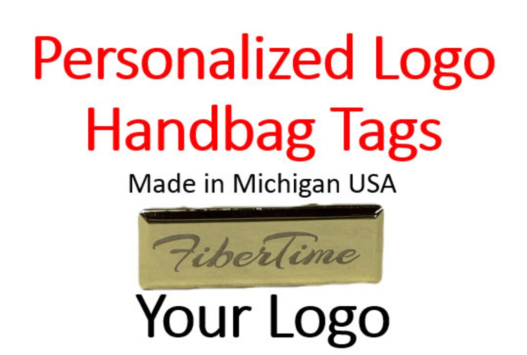 Personalized Logo Handbag Purse Metal Tags (made in Michigan USA) - Etsy