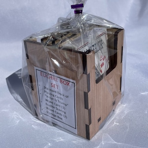 Euchre Box Set With Deck of Cards, Custom Box Front Cut-out - Etsy