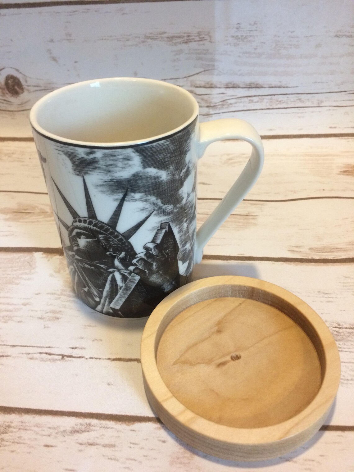 Coffee Mug Cover, Lid, Topper, Coaster, Wooden Coaster, Hardwood - Etsy