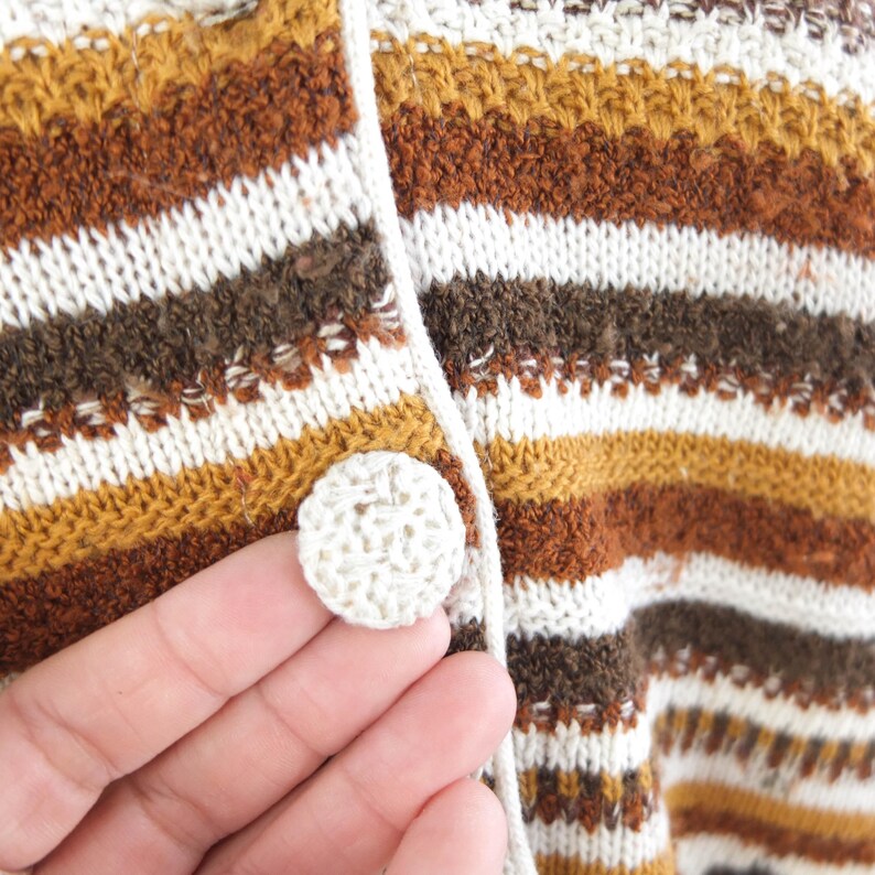 Vintage 90s Cropped Cardigan, Vintage Boho Striped Wool Cardigan, 90s ...
