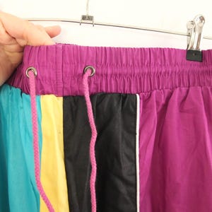 Vintage 90s Color Block Track Pants, Vintage Retro Sport Oversized ...