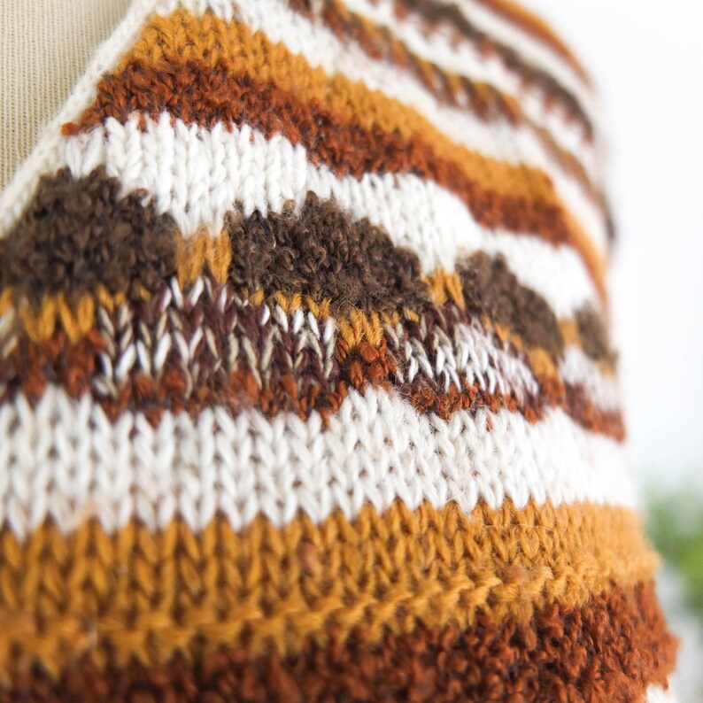 Vintage 90s Cropped Cardigan, Vintage Boho Striped Wool Cardigan, 90s ...
