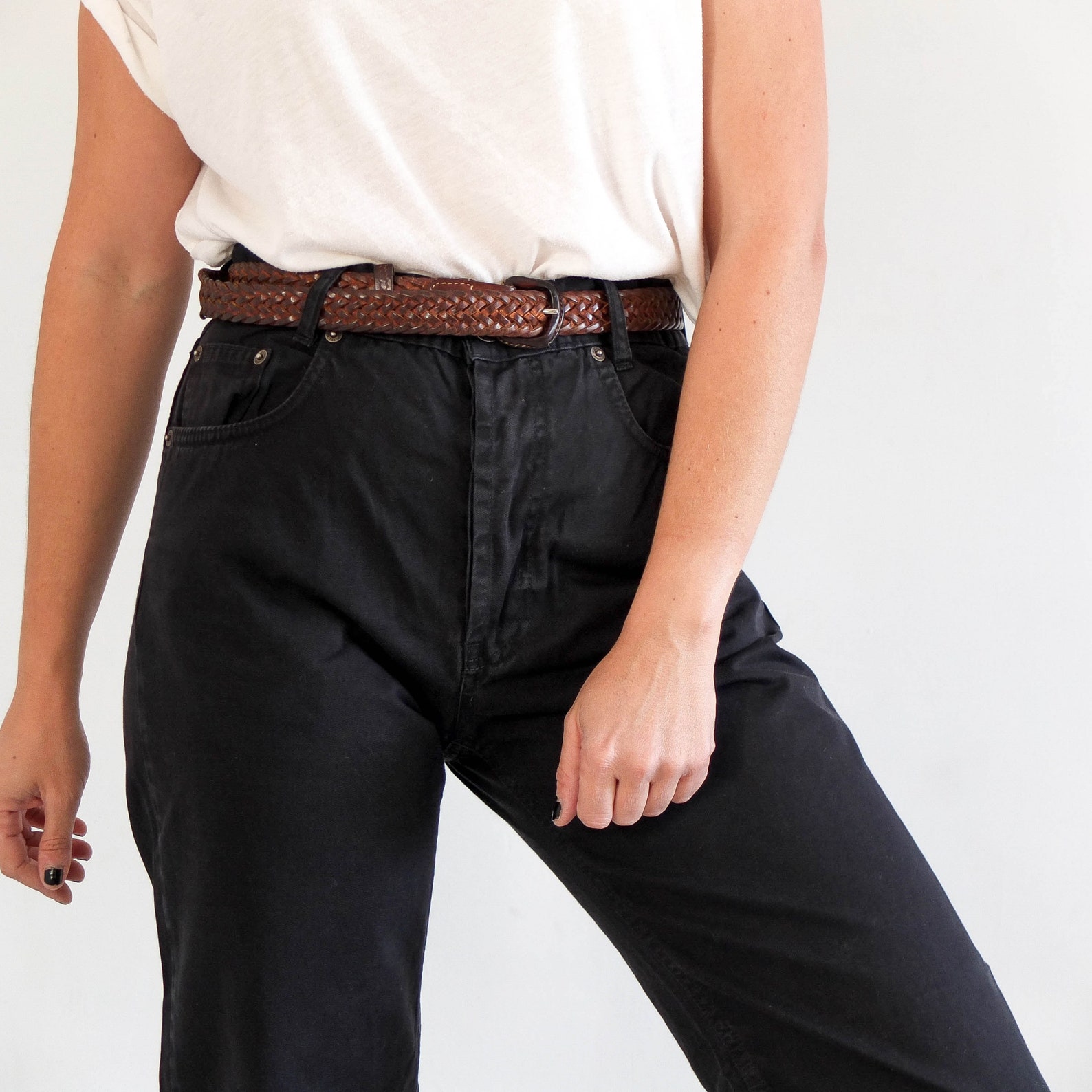 Vintage 90s Black Boyfriend Jeans Vintage Italian Black Denim Etsy