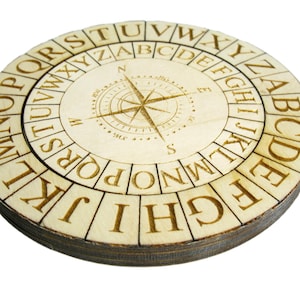 Alberti Cipher Wheel: Wooden Escape Room Puzzle - Etsy