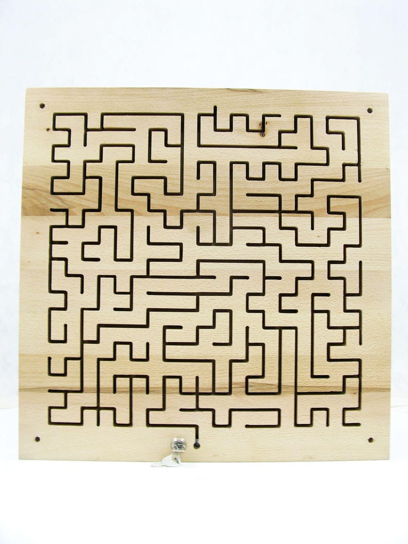 Escape Room Square Maze Wooden Maze Wood Labyrinth Wood Maze - Etsy