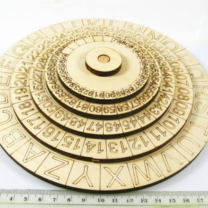 Mexican Army Cipher Wheel Wooden Cipher Wheel Wood Wheel Escape Room ...