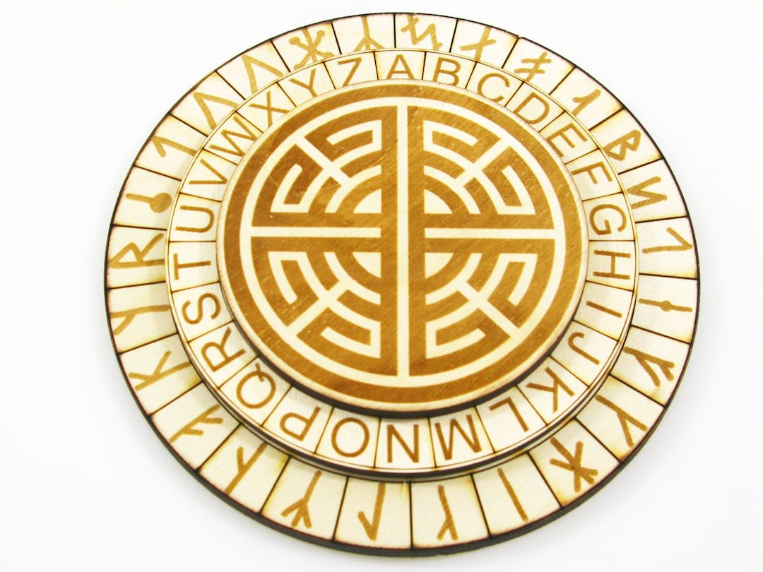 Runes Cipher Runic Script Wooden Decoder Wood Wheel Escape Room Puzzle ...