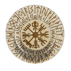 Runes Cipher Wheel for Escape Rooms & Birthday Parties | Fuþark Decoder ...