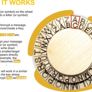 Wooden Cipher Cyrillic Alphabet Russian Escape Room Puzzle Box Secret ...