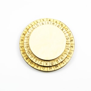 Mini Alberti Cipher Wheel: Wooden Code Decryptor for Escape Room - Etsy