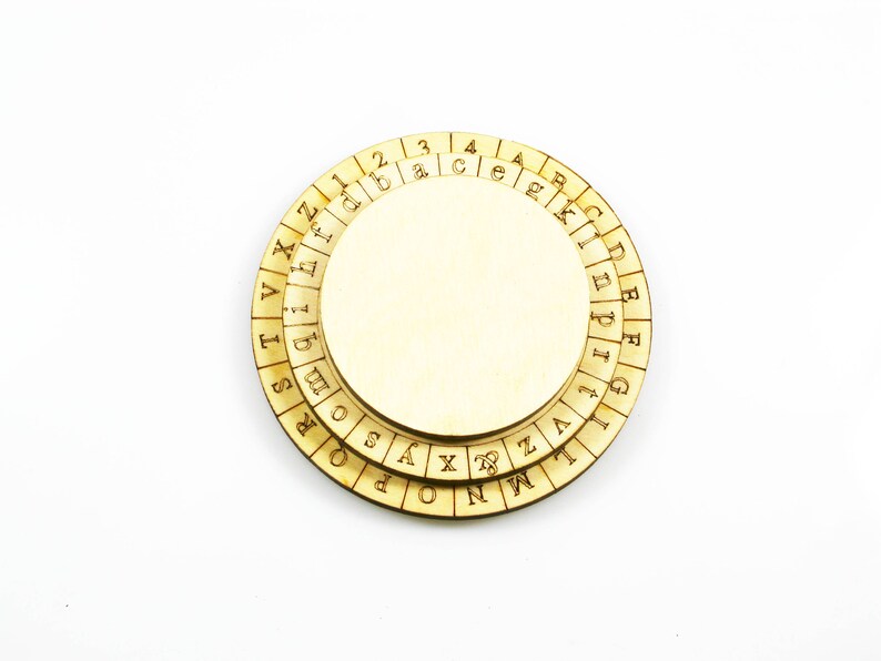 Mini Alberti Cipher Wheel: Wooden Code Decryptor for Escape Room - Etsy