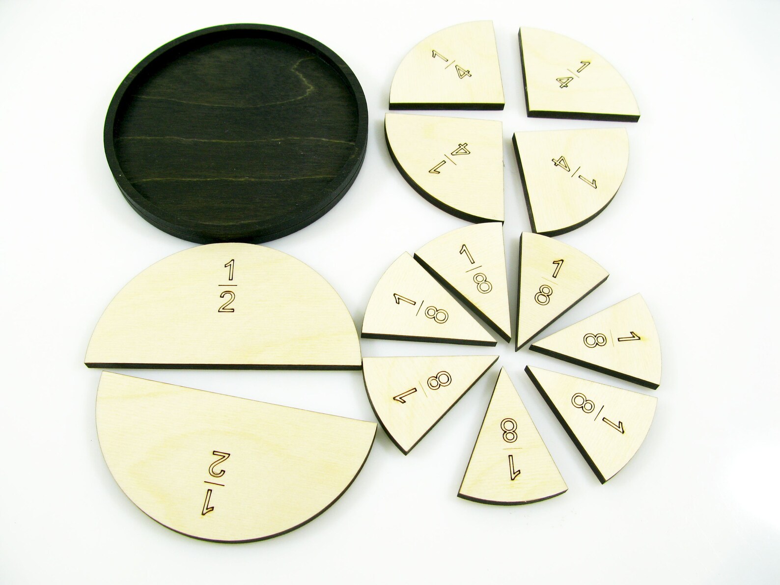 FRACTION CIRCLES Montessori Toys Educational Toys Mathematical | Etsy