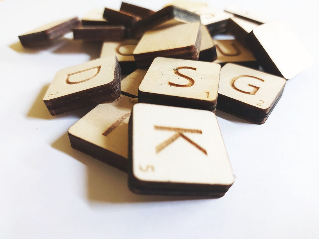 1 Set of Letters in English Letters Scrabble Tiles Set Wooden Letter ...
