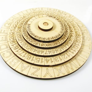 Mexican Army Cipher Wheel Wooden Cipher Wheel Wood Wheel Escape Room ...