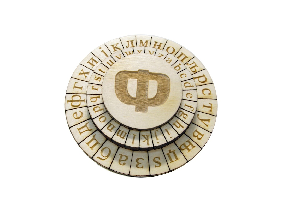 Wooden Cipher Cyrillic Alphabet Russian Escape Room Puzzle Box Secret ...